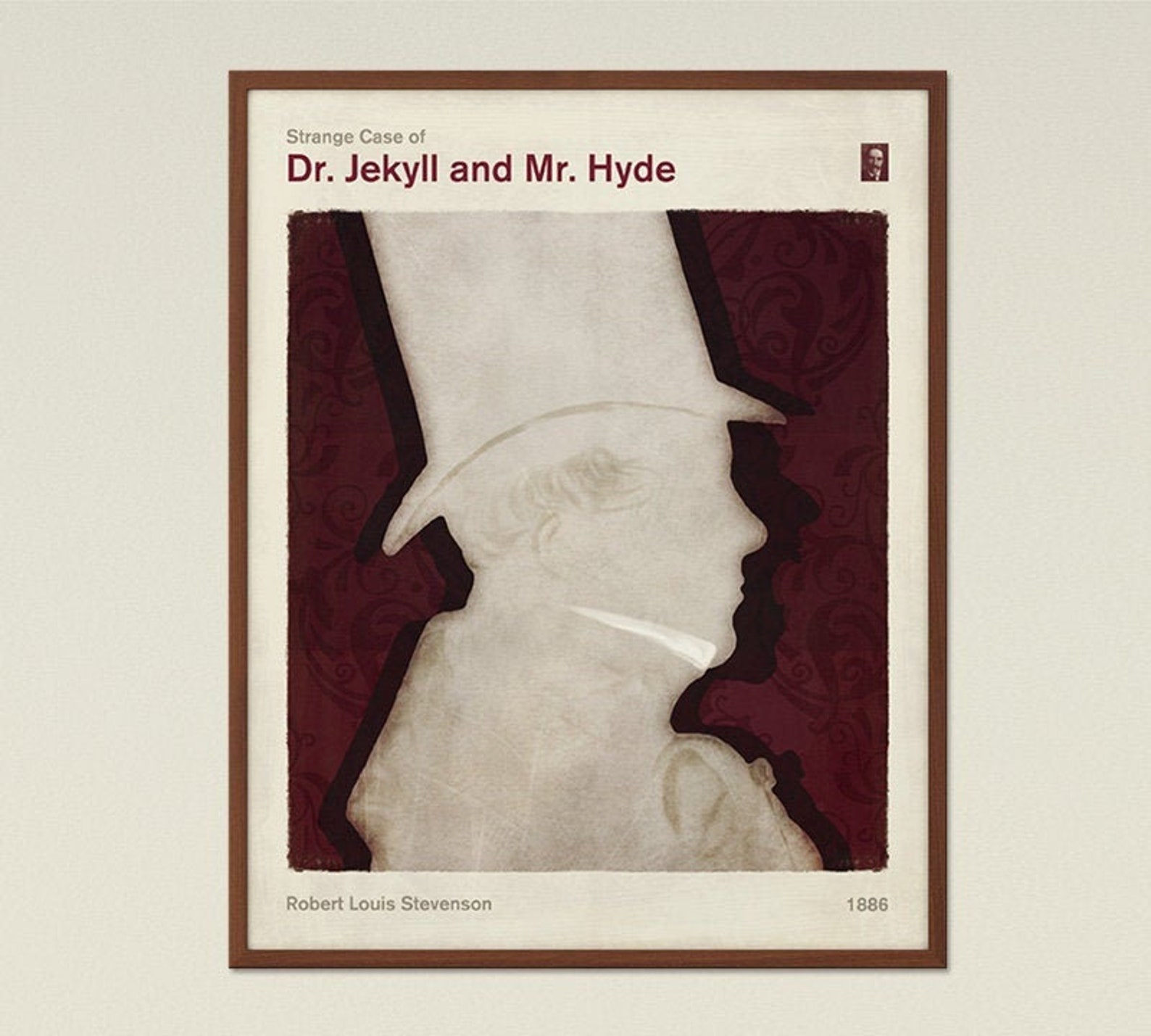 Dr. Jekyll and Mr. Hyde Medium Minimalist Book Cover Poster | Etsy