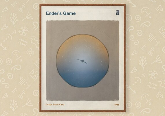 Ender's Game Literary Book Cover Art Poster Medium Book | Etsy