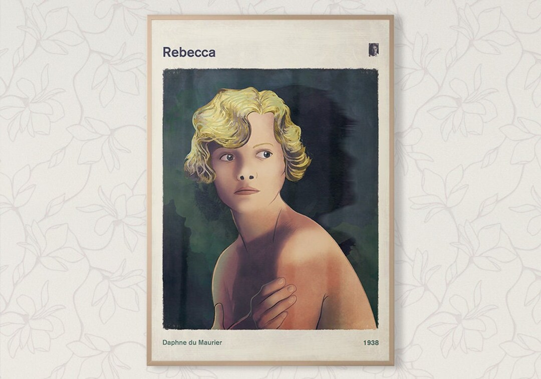 Rebecca Printable Book Cover Poster Large, Daphne Du Maurier Literary ...