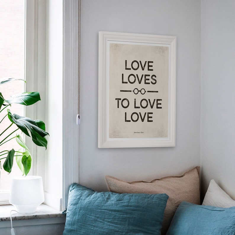 Love Quote by James Joyce Literary Quote Medium Size Poster - Etsy