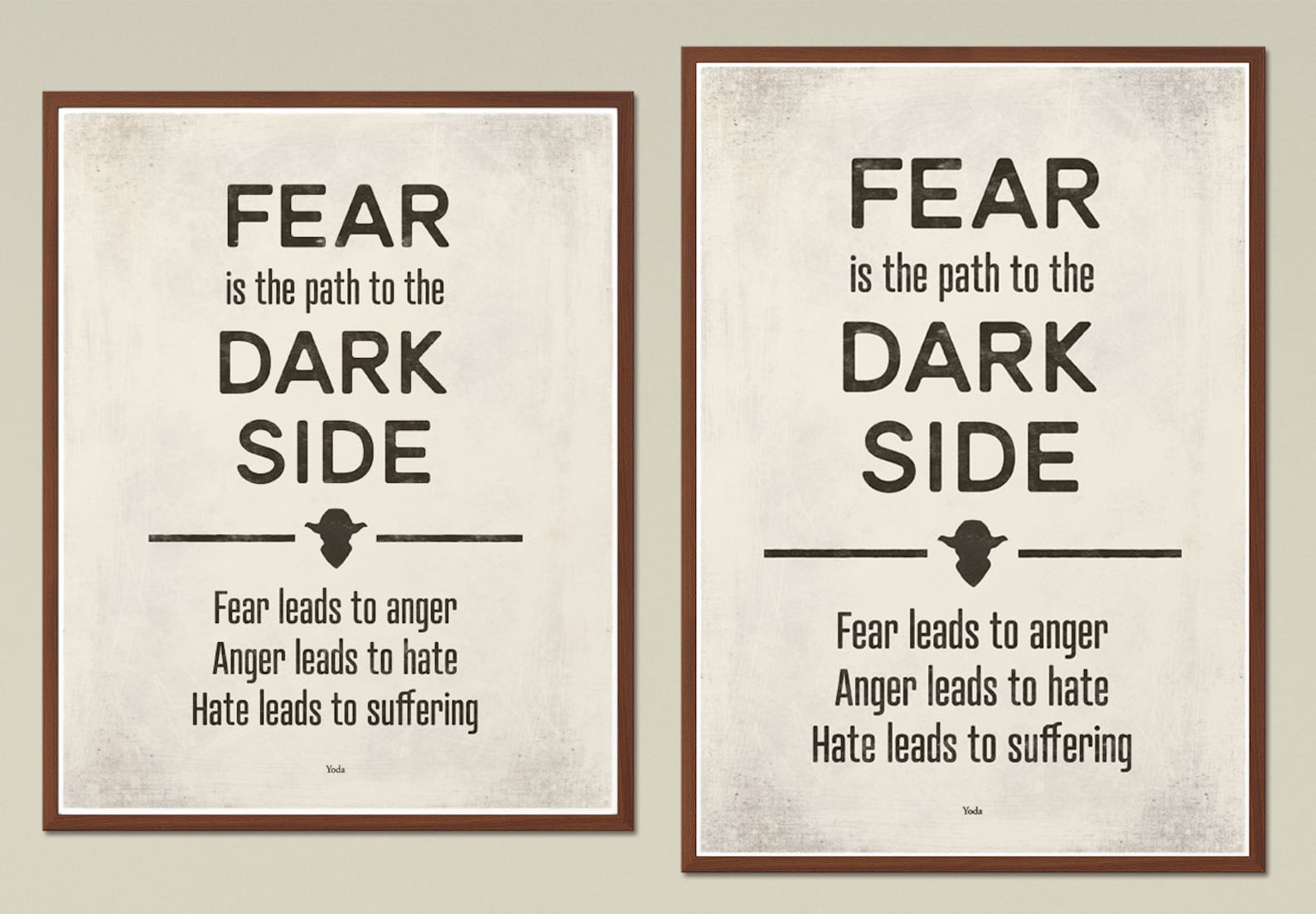 Star Wars fear is the Path to the Dark Side Star | Etsy