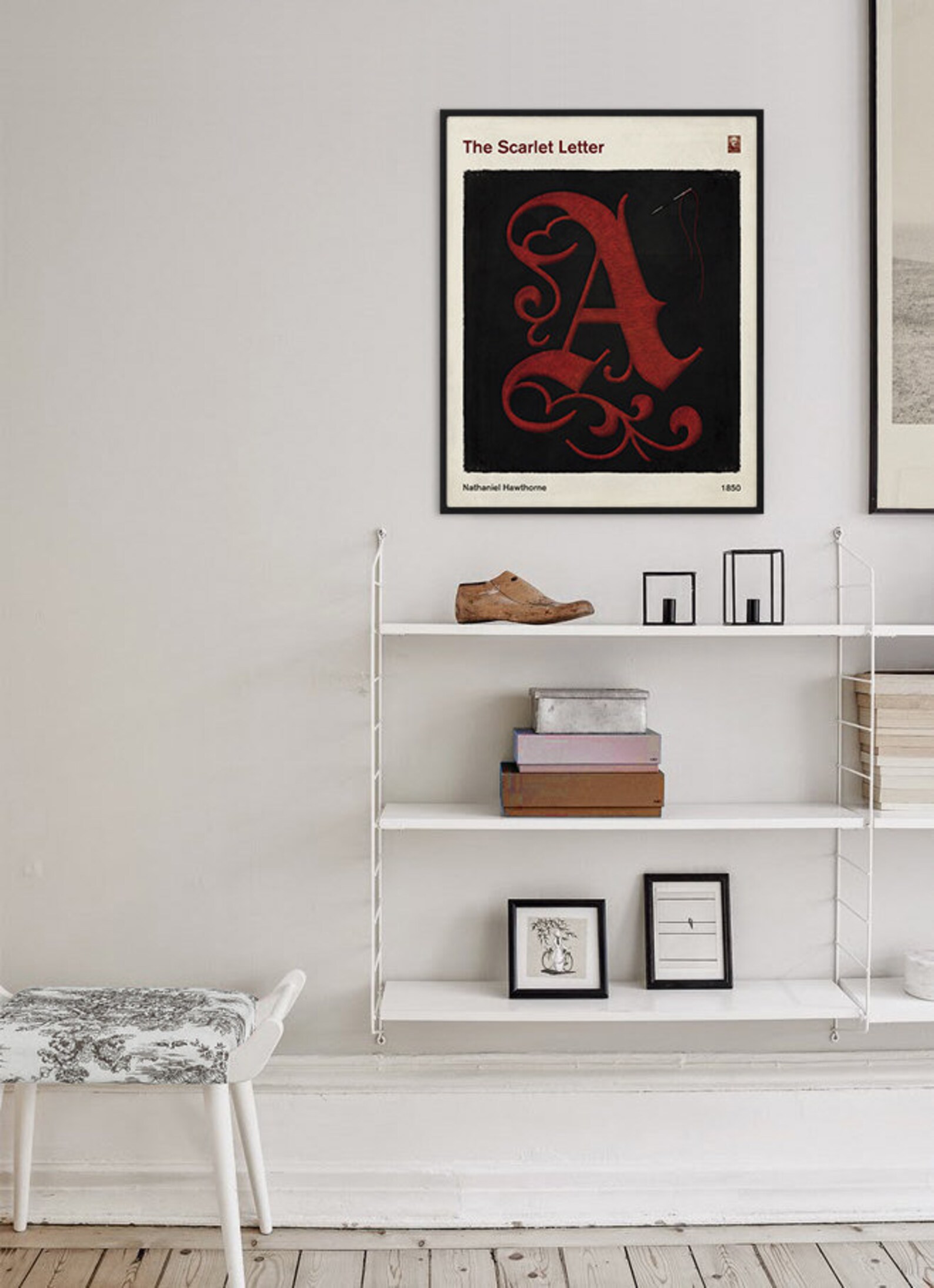 The Scarlet Letter - Large Literary Book Cover Print, Bookish Gift ...