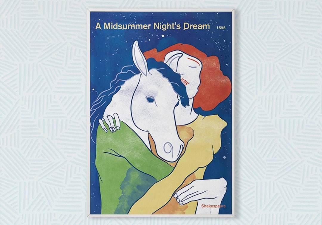 A Midsummer Night's Dream, Shakespeare, Literary Book Cover Art Poster ...