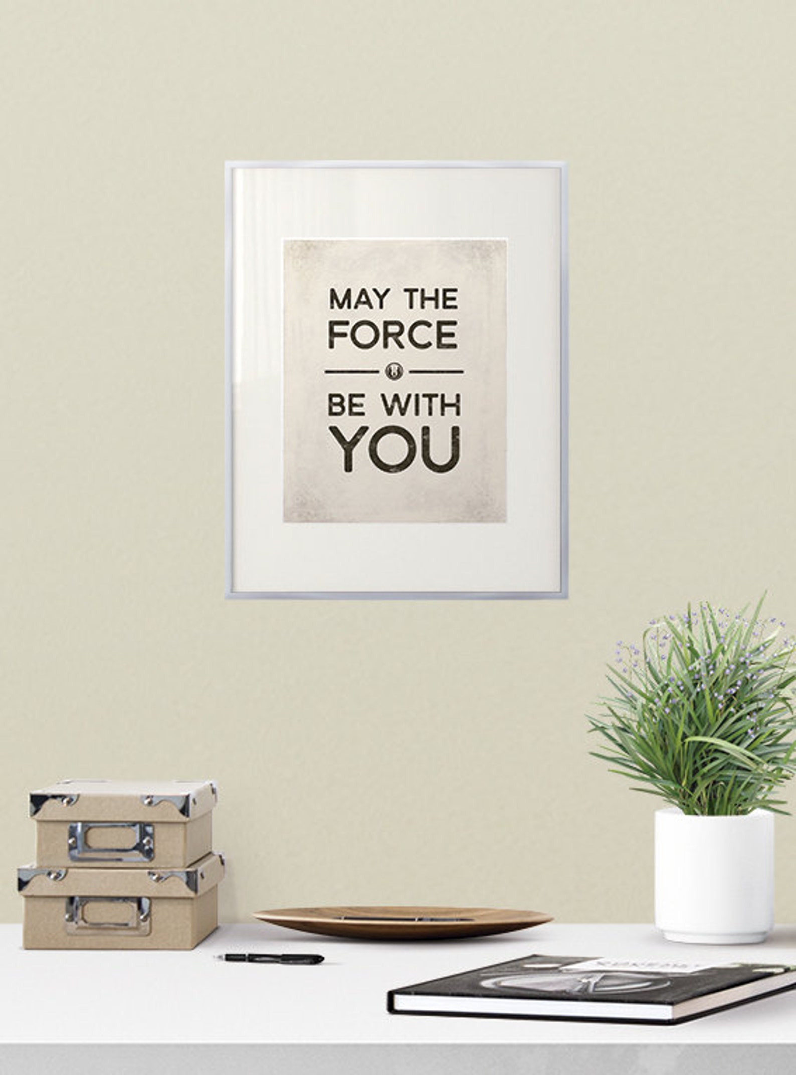 Star Wars "may the Force Be With You" - Star Wars Quote Small Poster ...