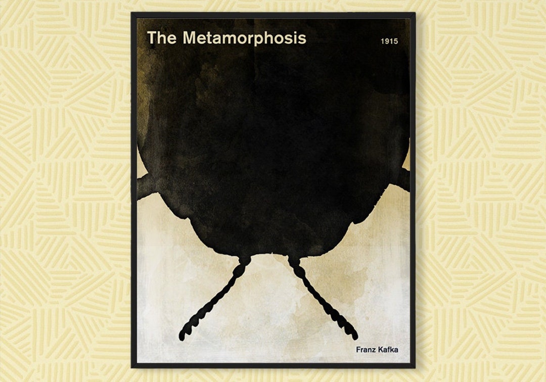 Kafka the Metamorphosis, Medium Minimalist Book Cover Print, Literary ...