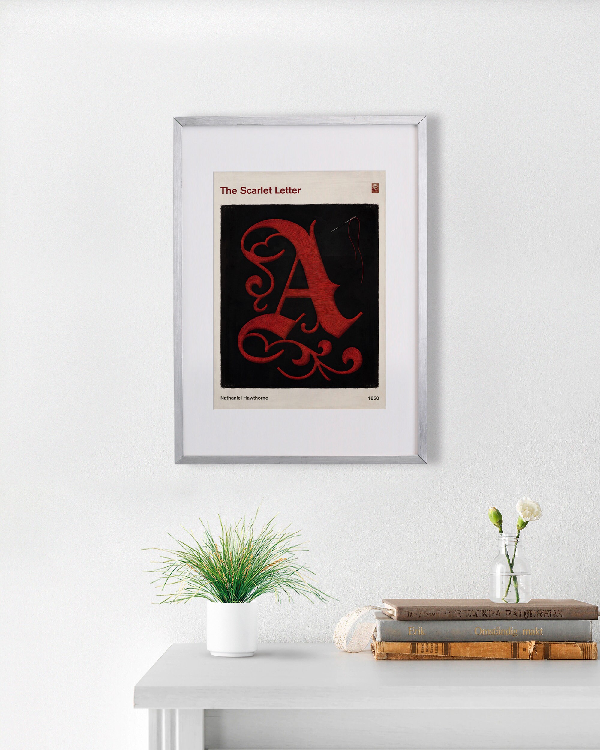 The Scarlet Letter Medium Literary Book Cover Print Bookish | Etsy