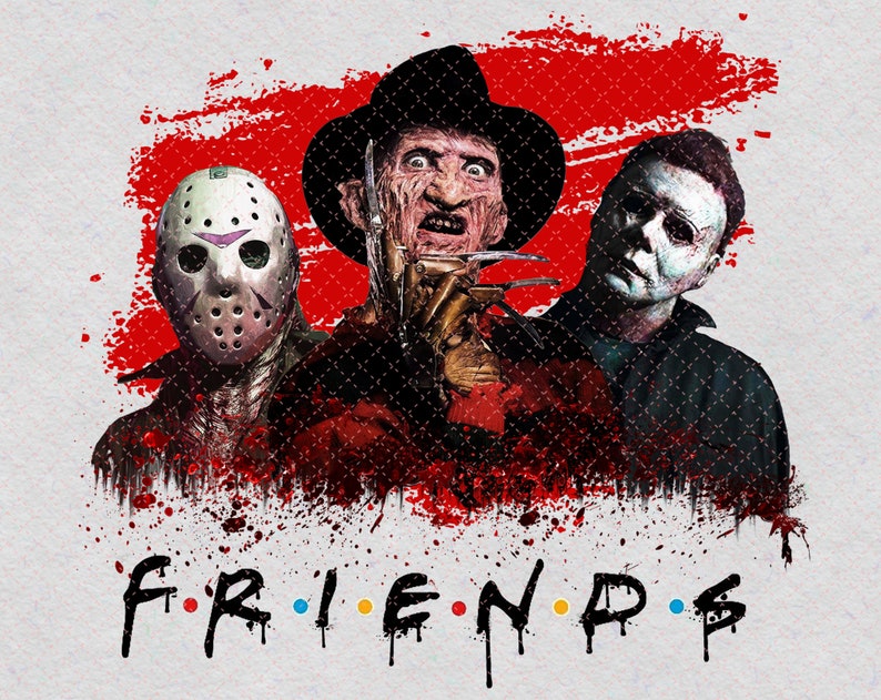 Friends Jason Freddy Michael PNG Horror Characters Happy | Etsy