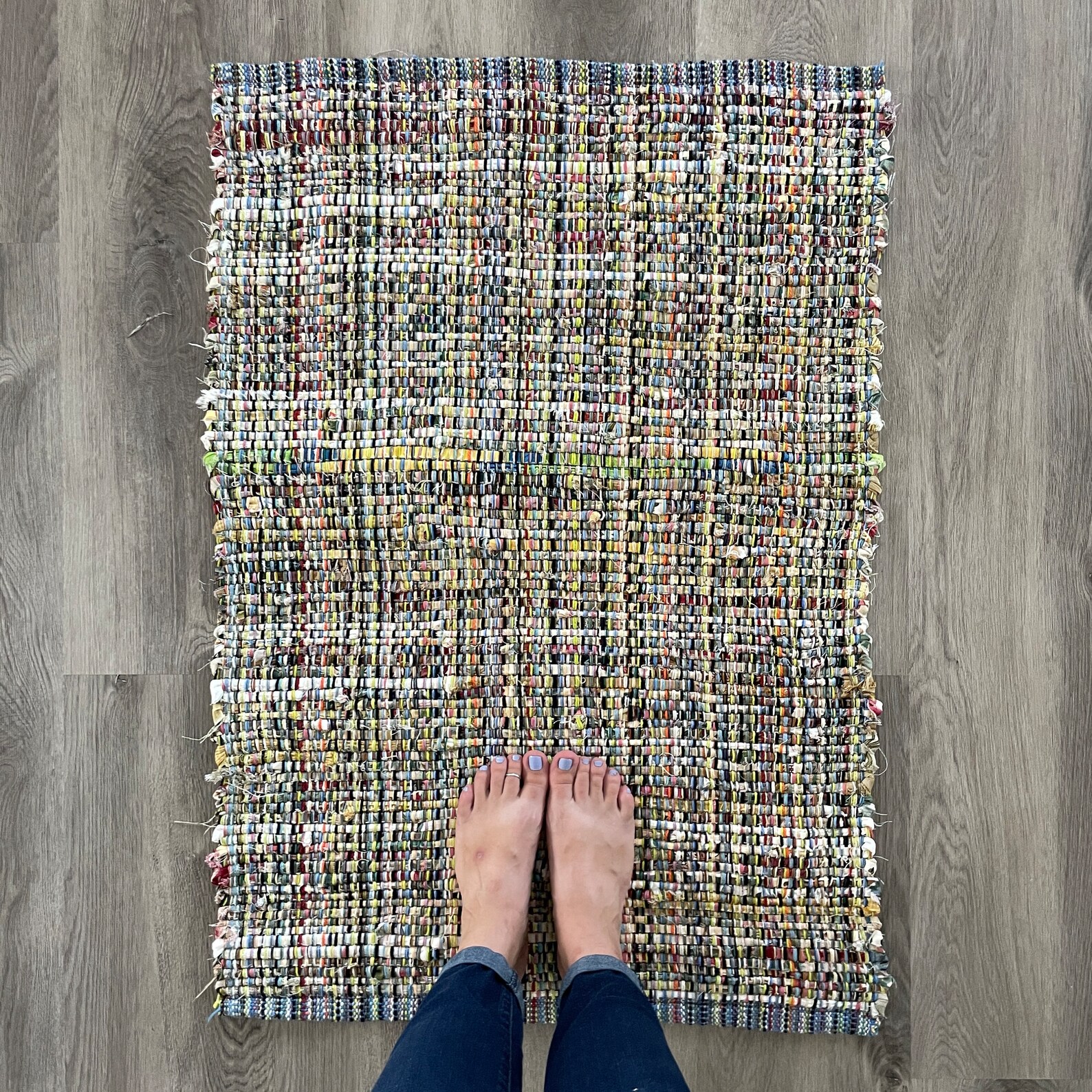 Upcycled Multicolored Rag Rugs - Etsy