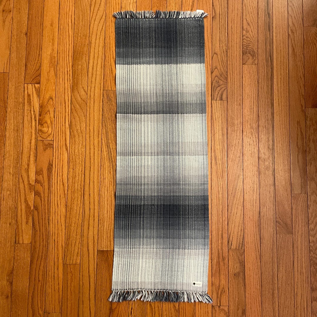 Black, White, Grey Herringbone Ombré Table Runner - Etsy