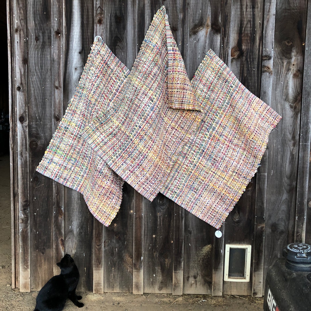 Upcycled Multicolored Rag Rugs - Etsy