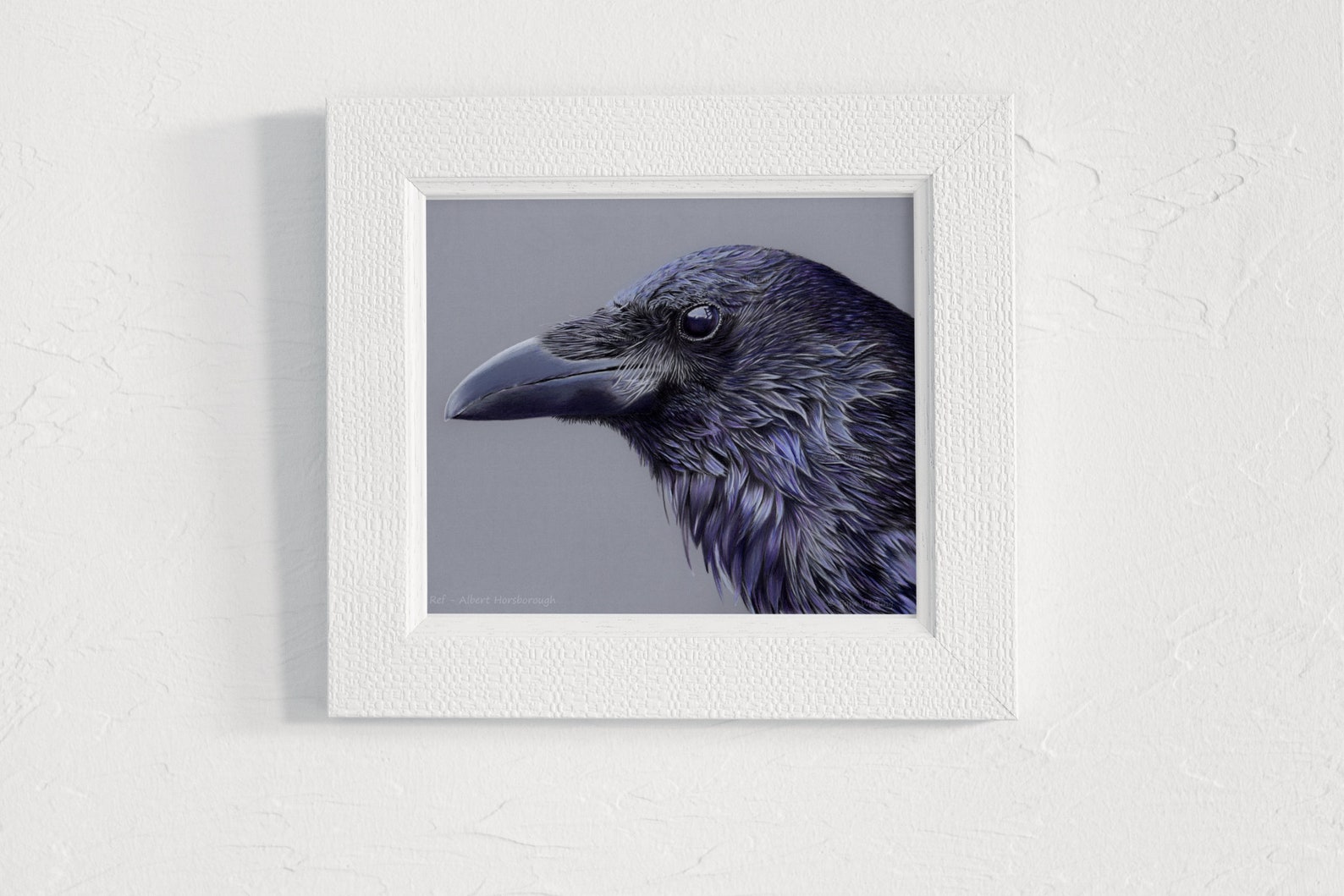 Raven Profile Portrait Fine Art Giclee Print 10x8ins - Etsy