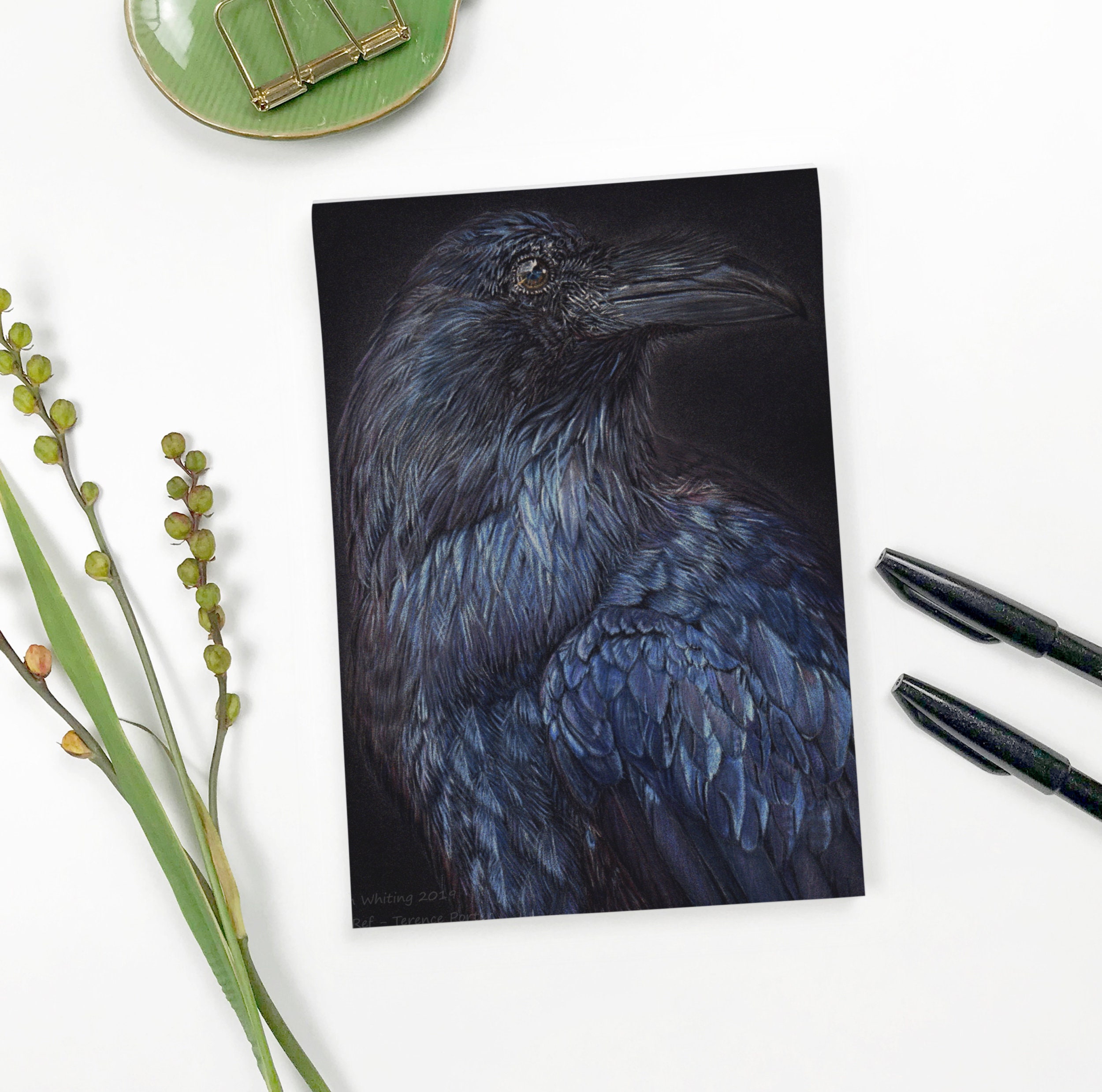 Raven Blank Greetings Card - Art Card - Etsy
