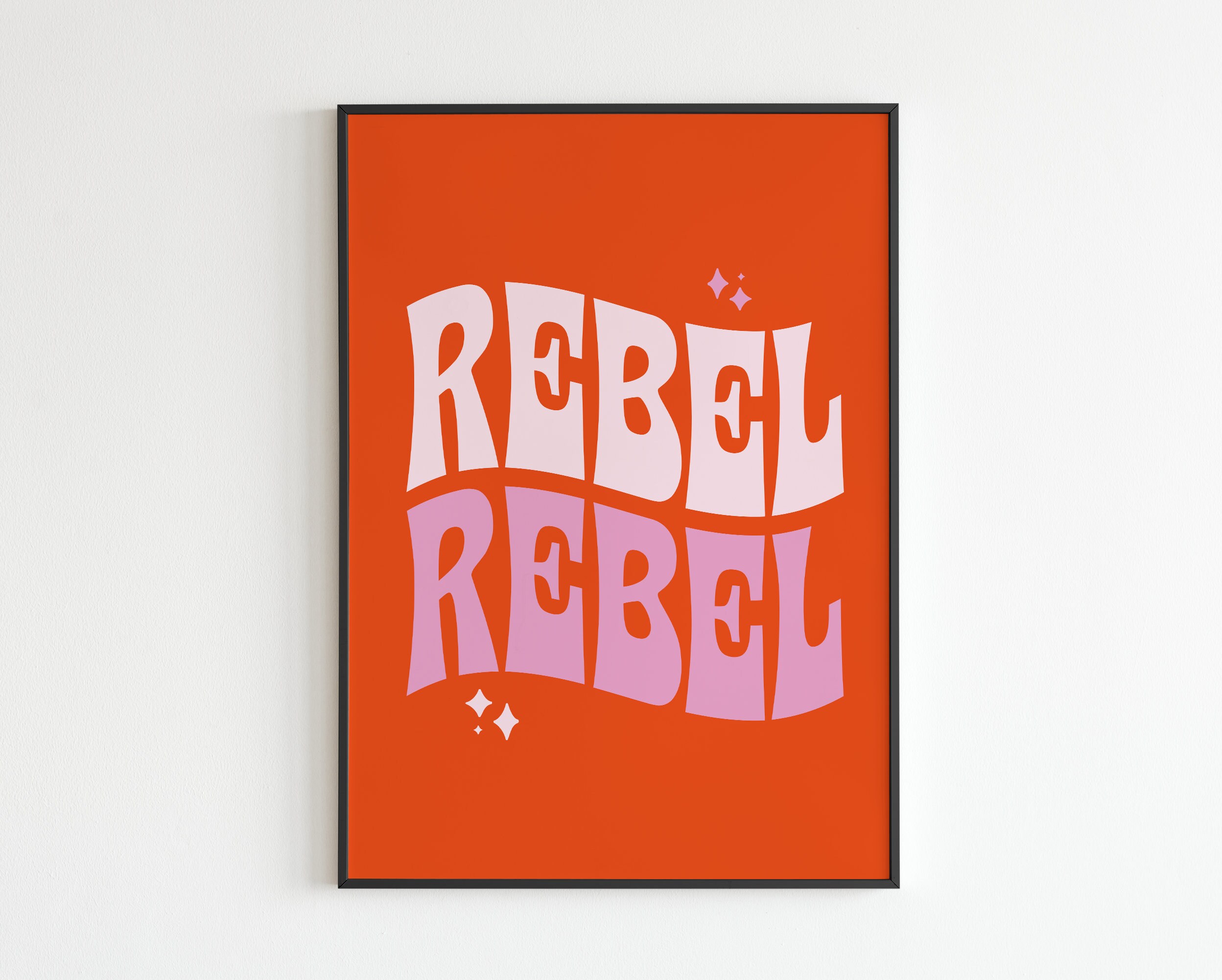 David Bowie Rebel Rebel Groovy Music Lyrics Wall Print | Etsy