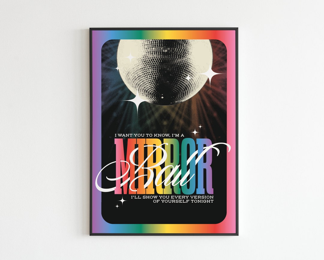 Mirrorball Taylor Swift Inspired Lyrics Music A3 A4 - Etsy