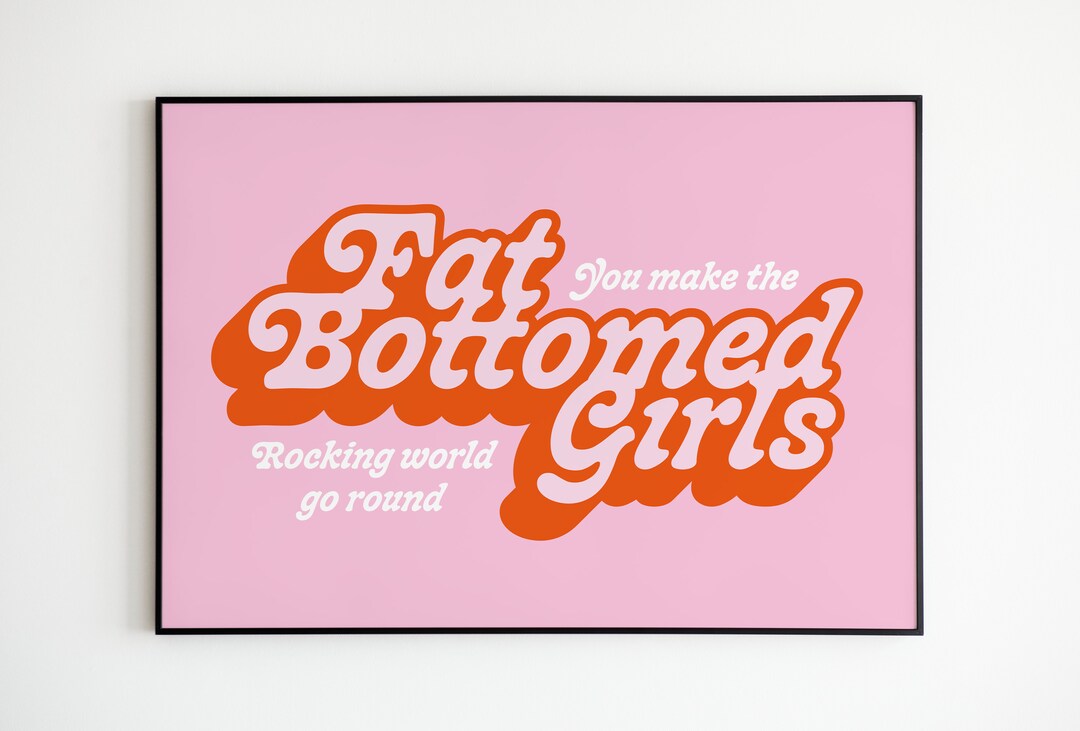 Queen Fat Bottomed Girls Lyrics Music A3 A4 A5 Wall Art Poster Print
