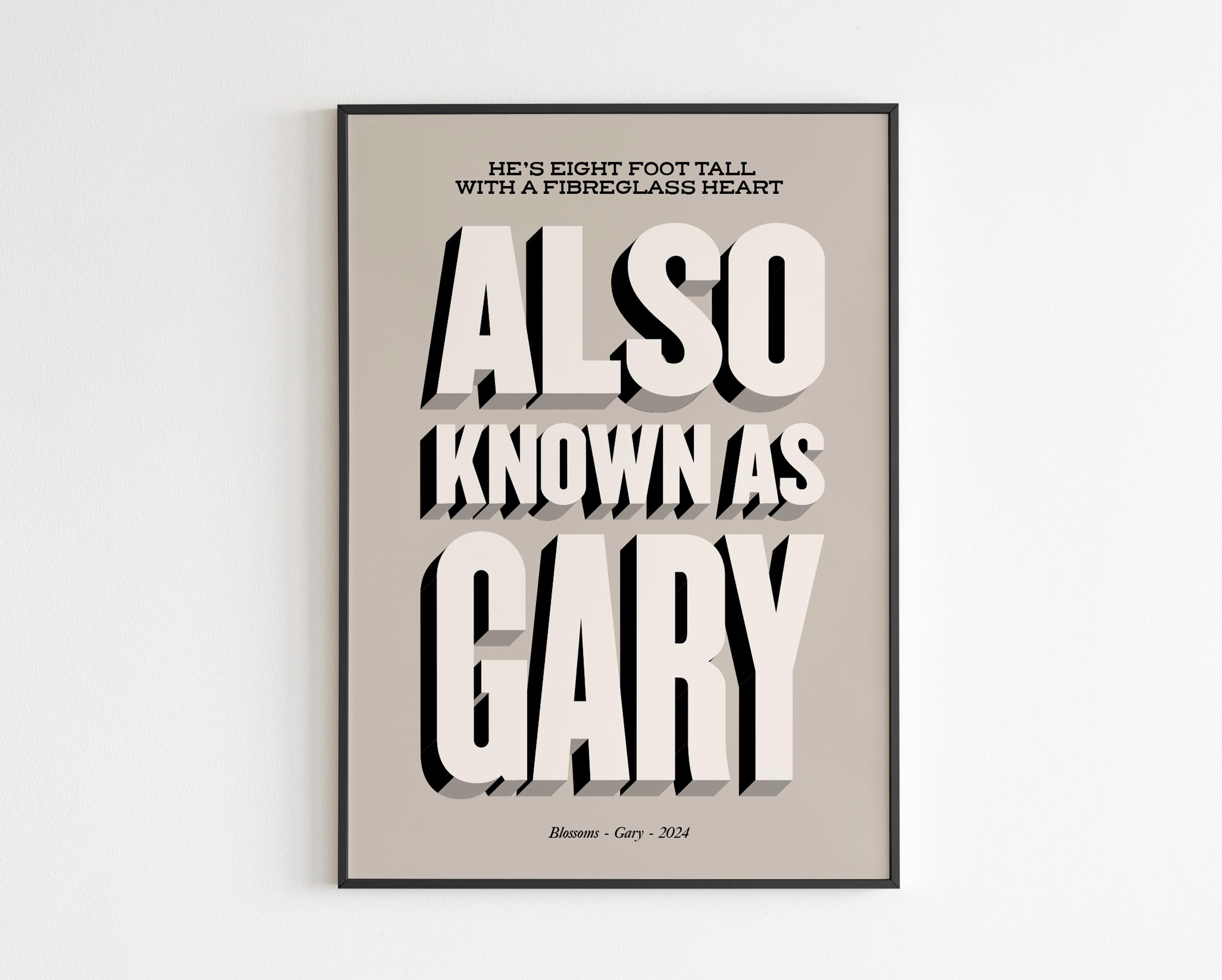 Blossoms - Gary - V2 - Lyrics - Music - A3 - A4 - A5 - Wall Art ...
