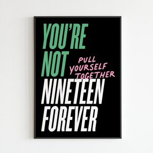 The Courteeners You're Not Nineteen Forever Lyrics | Etsy UK
