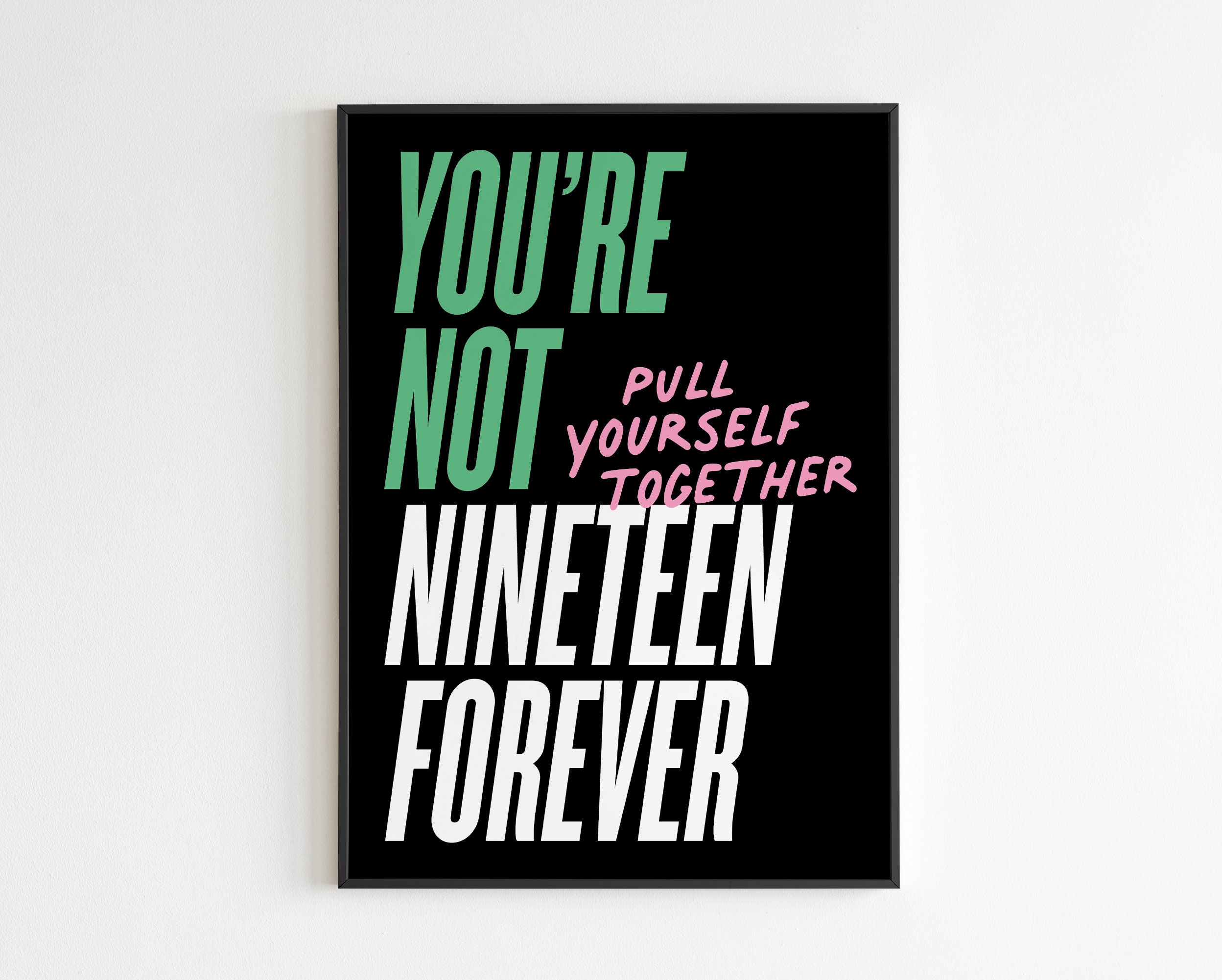 The Courteeners Youre Not Nineteen Forever Paroles | Etsy