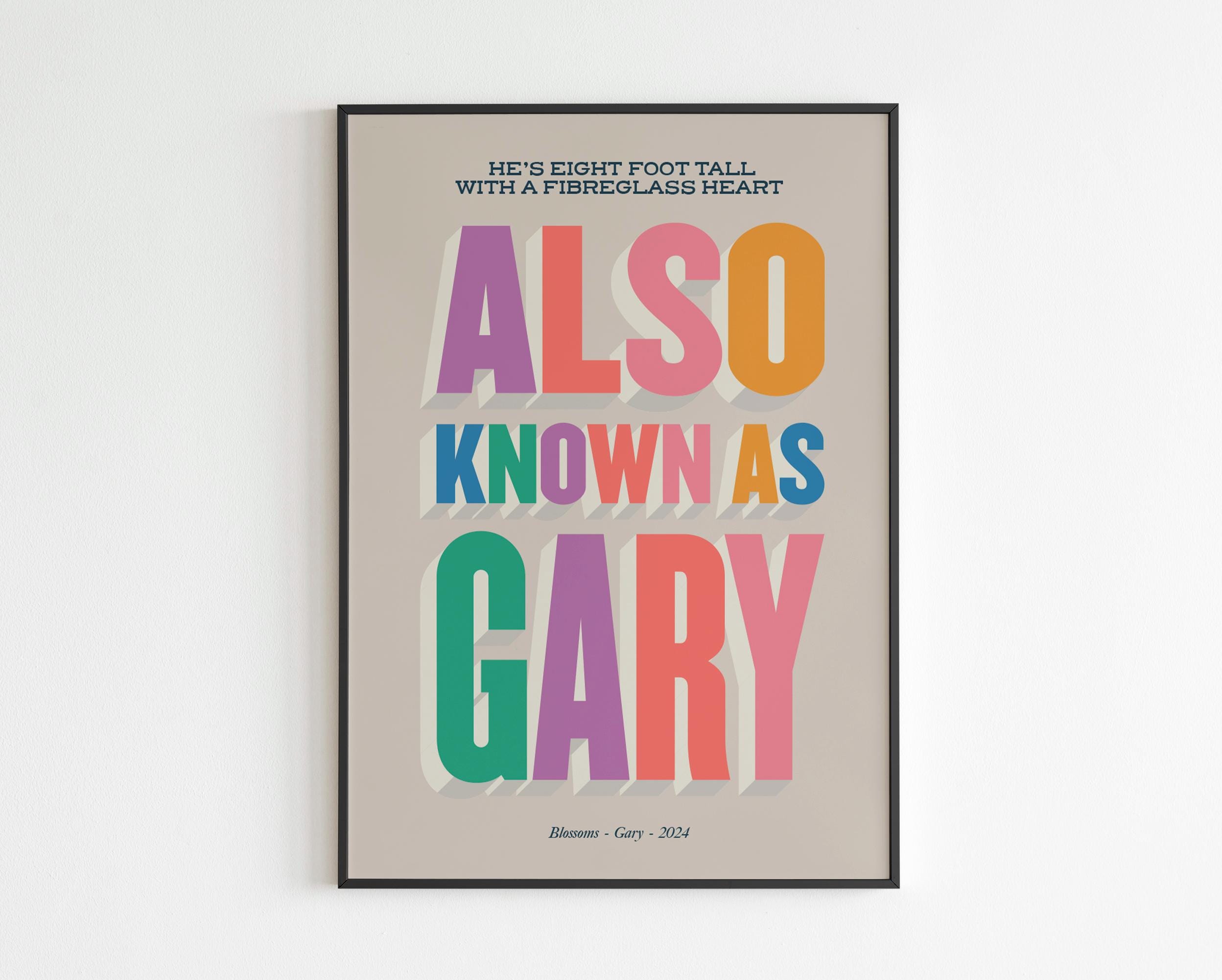 Blossoms - Gary - V2 - Lyrics - Music - A3 - A4 - A5 - Wall Art ...