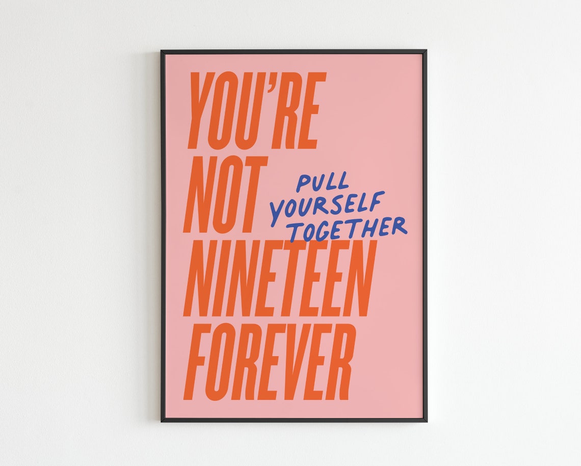 The Courteeners You're Not Nineteen Forever Lyrics | Etsy UK