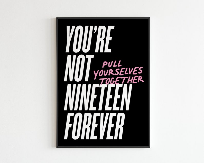 The Courteeners You're Not Nineteen Forever Lyrics - Etsy UK
