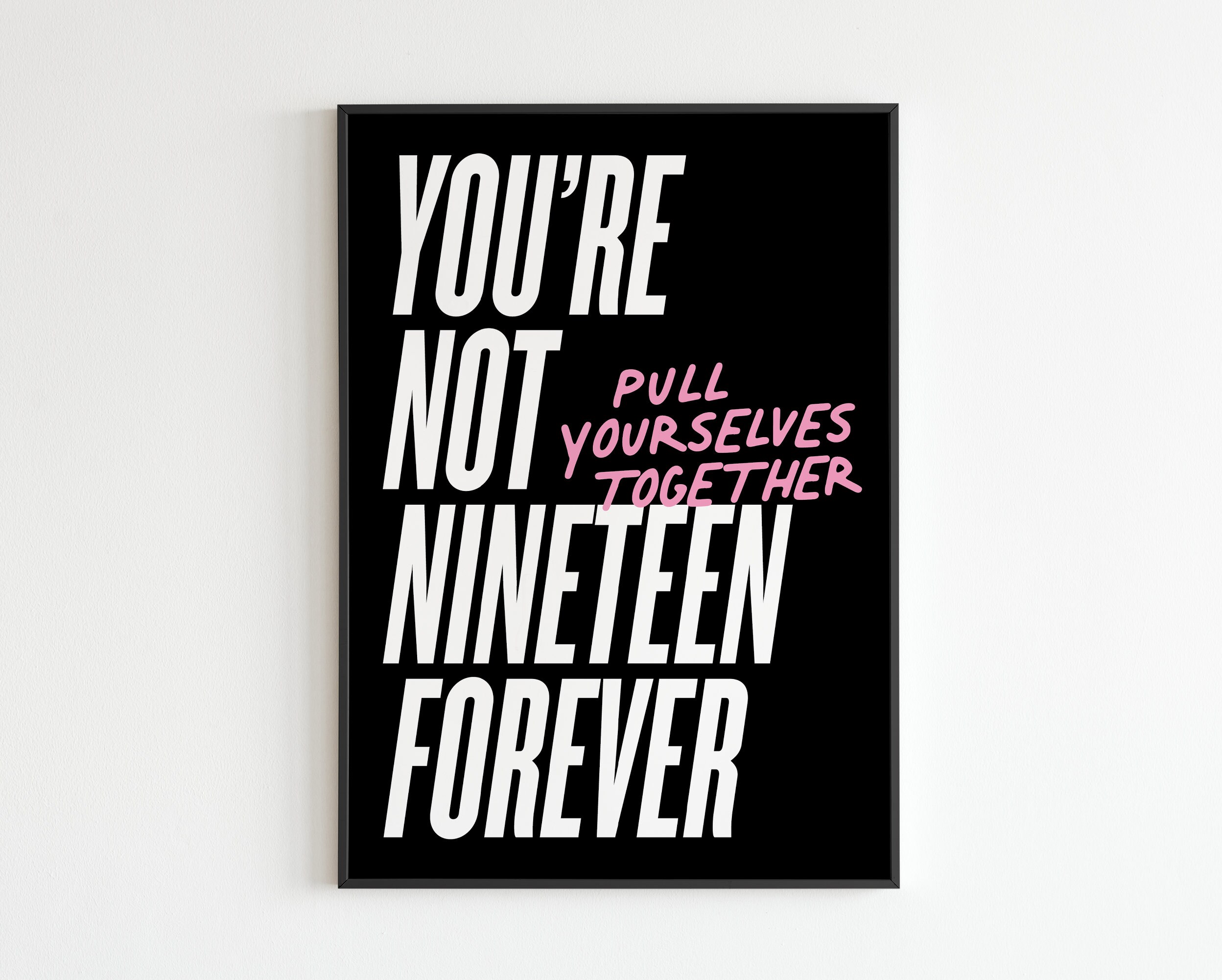 The Courteeners You're Not Nineteen Forever Lyrics - Etsy UK