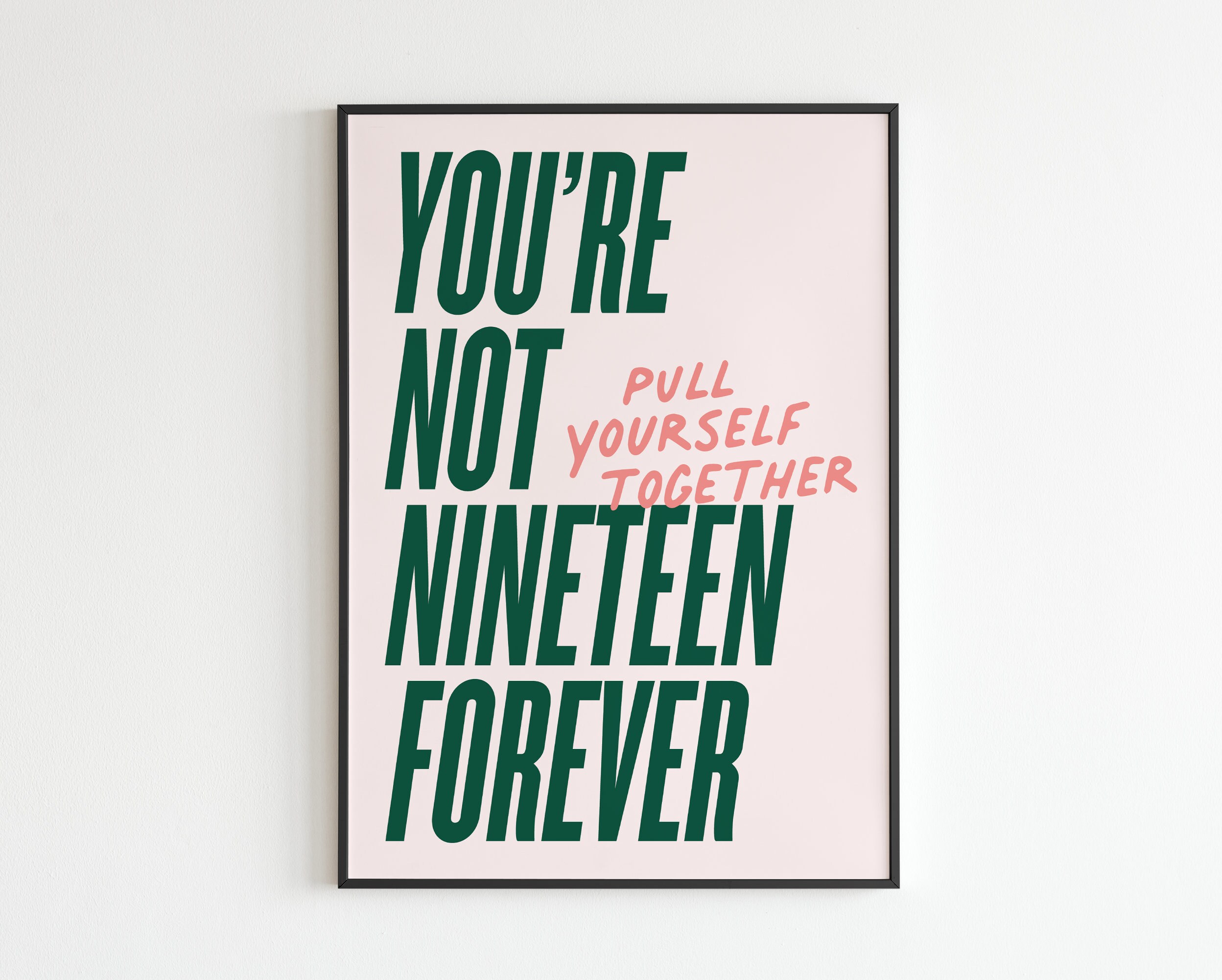The Courteeners You're Not Nineteen Forever Lyrics | Etsy UK