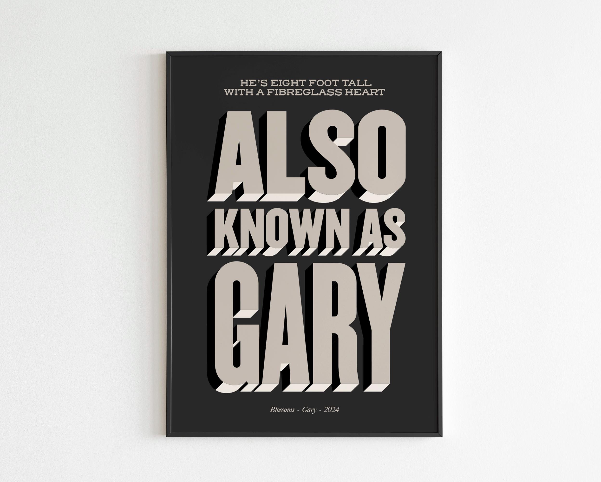 Blossoms - Gary - V2 - Lyrics - Music - A3 - A4 - A5 - Wall Art ...