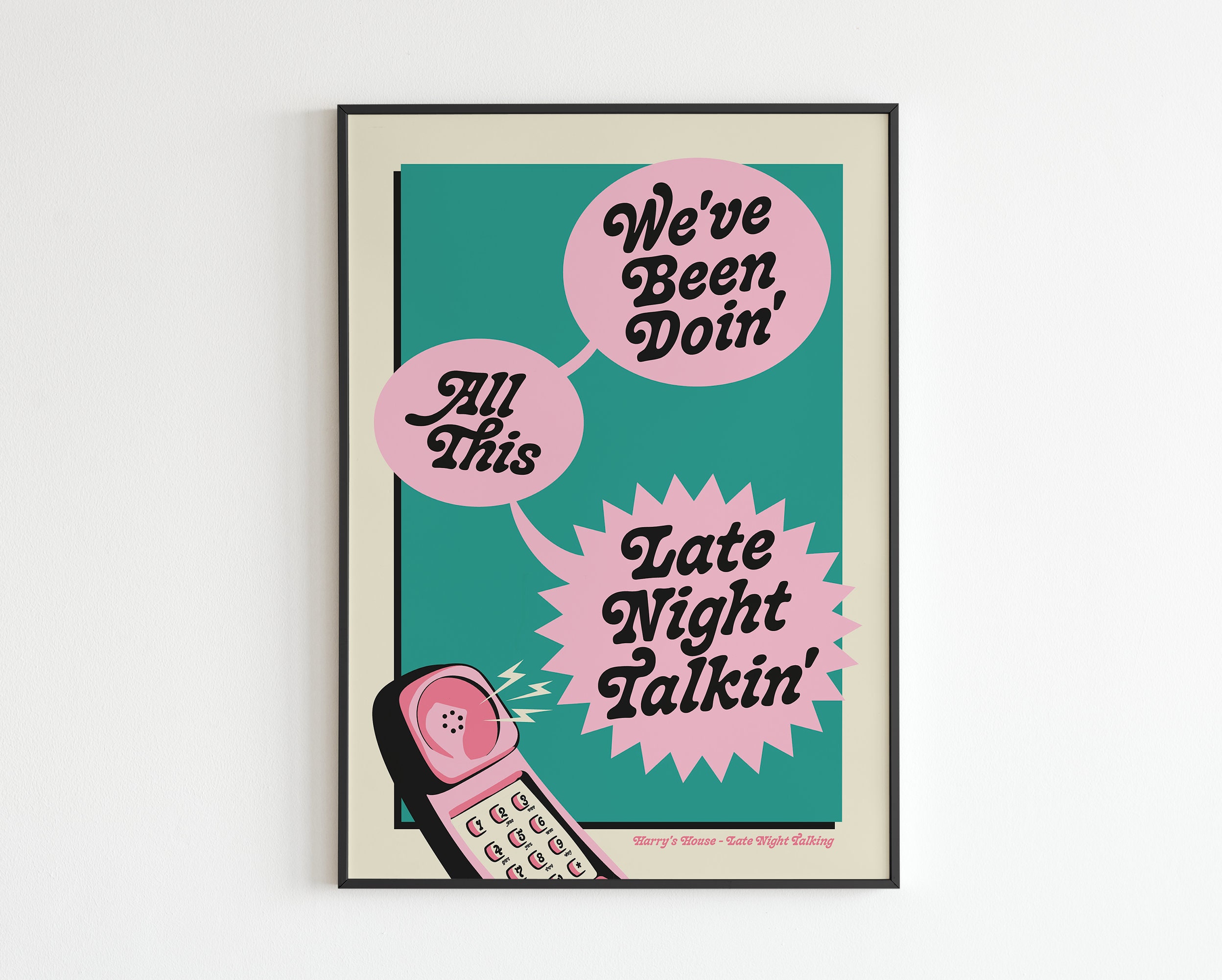 Harry Styles Late Night Talking Lyrics Music A3 A4 - Etsy UK