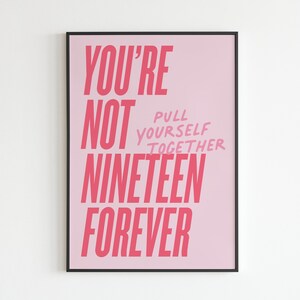 The Courteeners You're Not Nineteen Forever Lyrics | Etsy UK