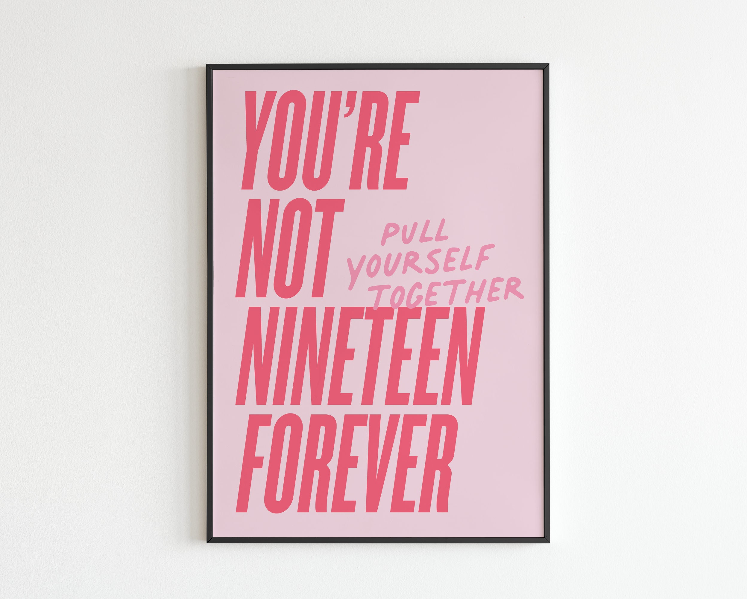 The Courteeners You're Not Nineteen Forever Lyrics | Etsy UK