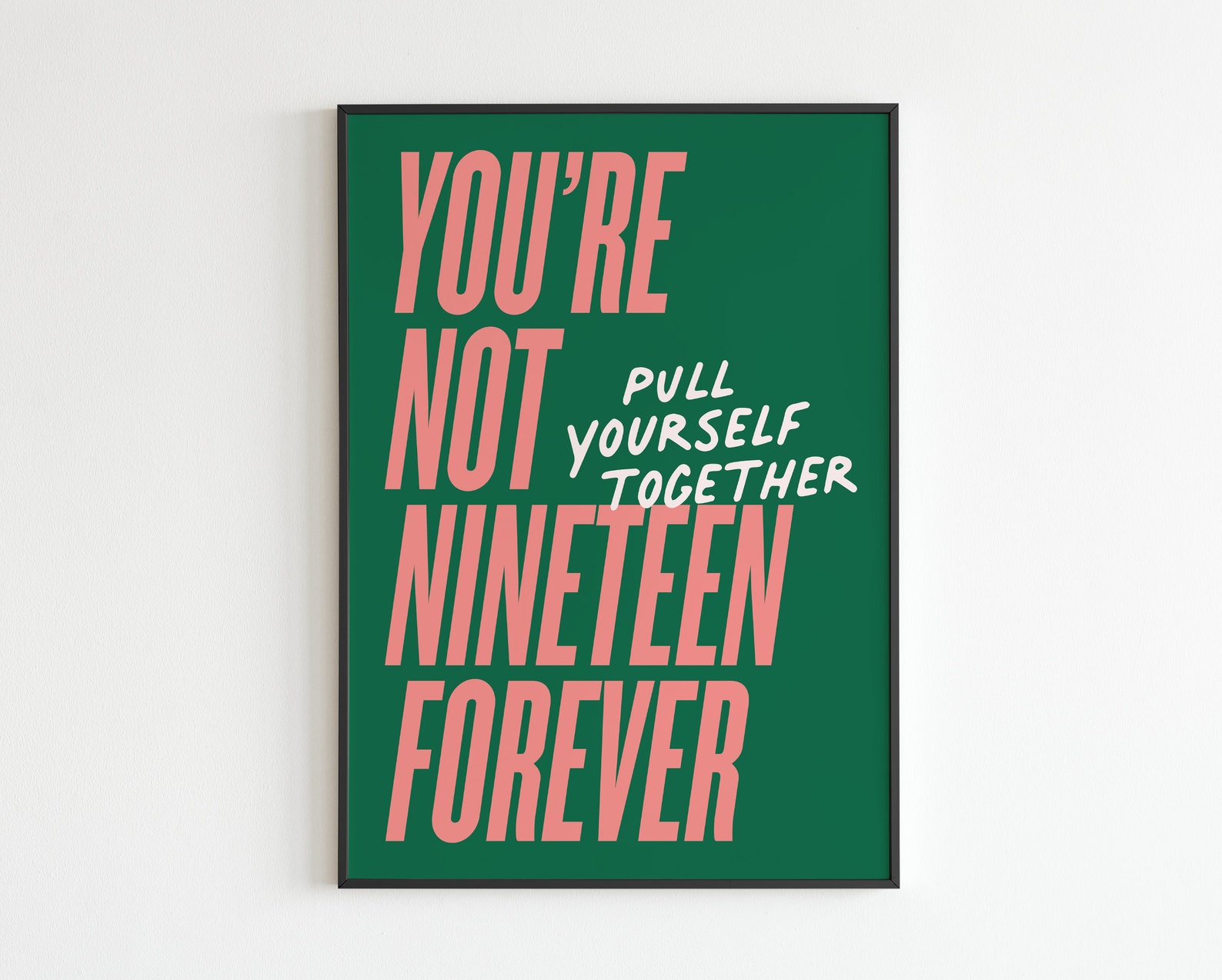 The Courteeners You're Not Nineteen Forever Lyrics | Etsy UK