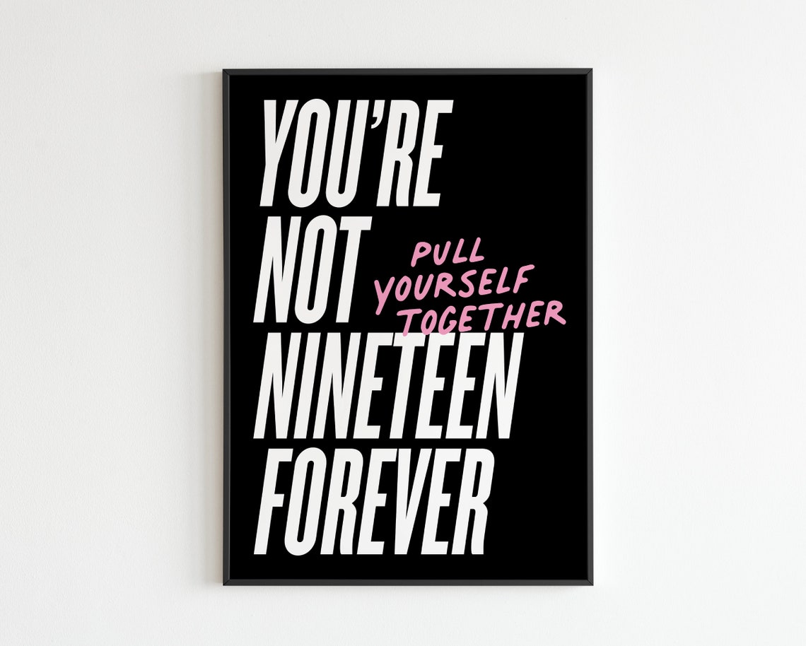 The Courteeners You're Not Nineteen Forever Lyrics | Etsy UK