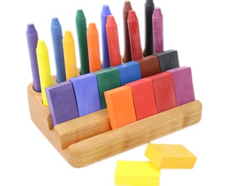 Wood crayon holder | Etsy