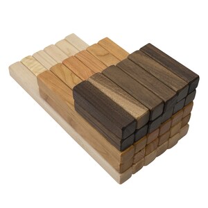 Wood Building Sticks 30 Pieces Cherry Walnut & Maple Wood - Etsy