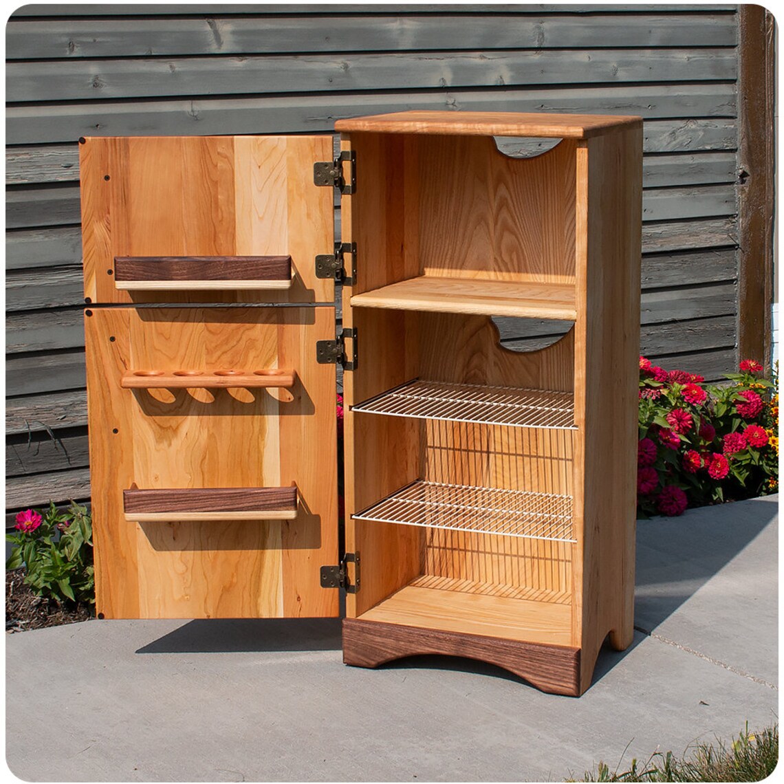 Simple Fridge Wooden Play Refrigerator Cherry - Etsy