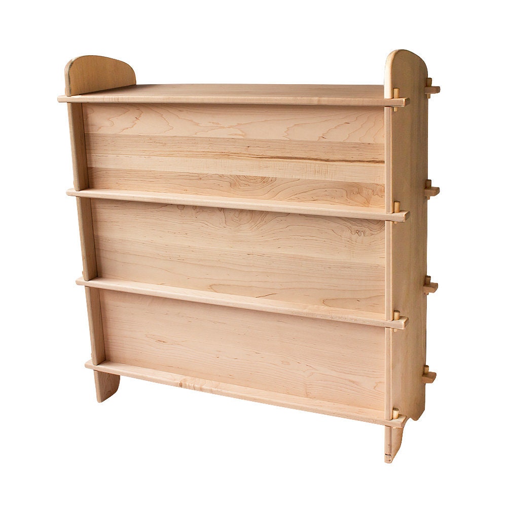 34 or 42 Tall Maple Wood Bookshelf With Solid - Etsy