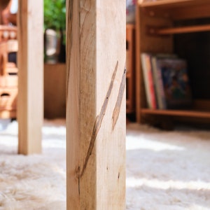 Maple Rustic Rough Sawn Table With Sturdy Legs Adult Height 42 X 28 X ...