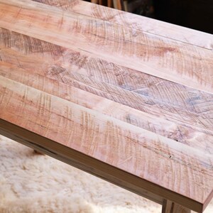 Maple Rustic Rough Sawn Table With Sturdy Legs - Adult Height 42 X 28 X ...