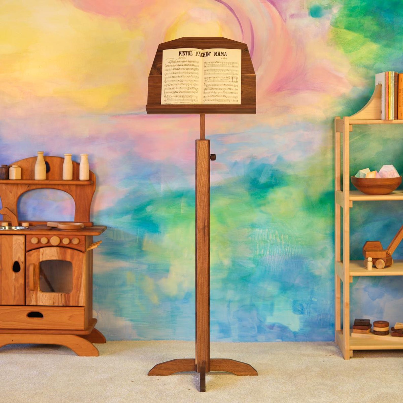 Rustic Walnut Music Stand - 28" or 40" Stem - Etsy