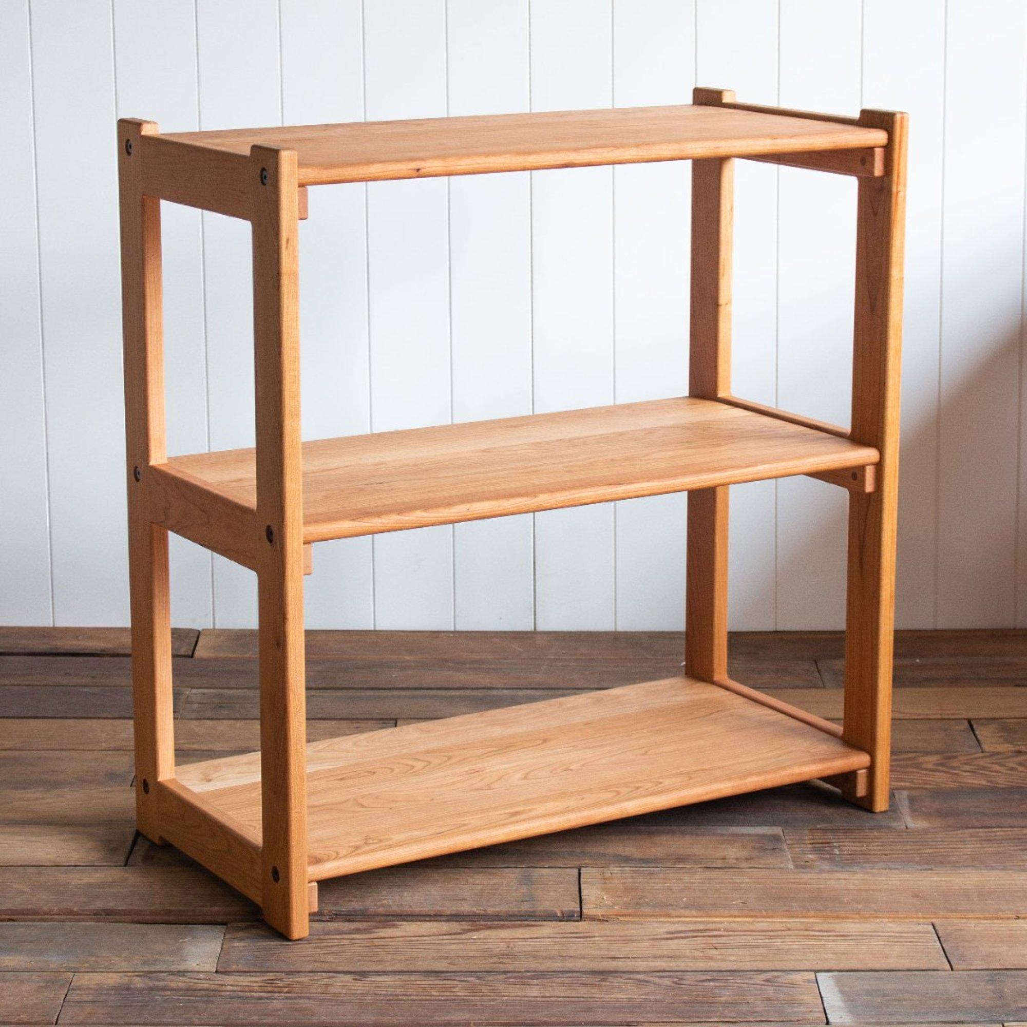 Cherry 3 or 4 Shelf Open Shelving Select 28 Inch or 36 Inch Lengths Solid Wood Made in USA Etsy