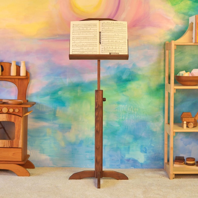 Rustic Walnut Music Stand - 28" or 40" Stem - Etsy