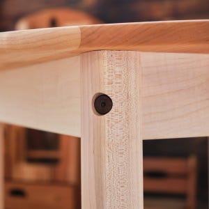 33 Inch Round Cherry Wood Table With Maple Accents - Adult or Child ...