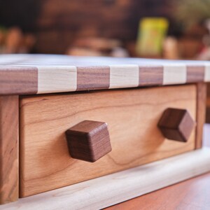 12x12 Inch Walnut / Maple Checker Board Set With Drawer, Checker ...