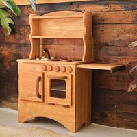 Wooden Play Kitchen - Etsy