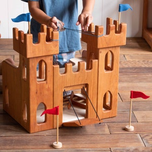 Cherry Wood Castle and Accessories - Etsy
