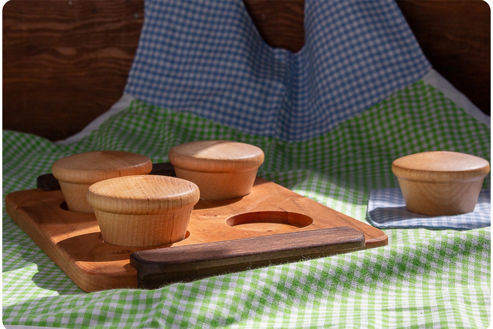 Cherry Wood Pan With Cupcakes/muffins - Etsy
