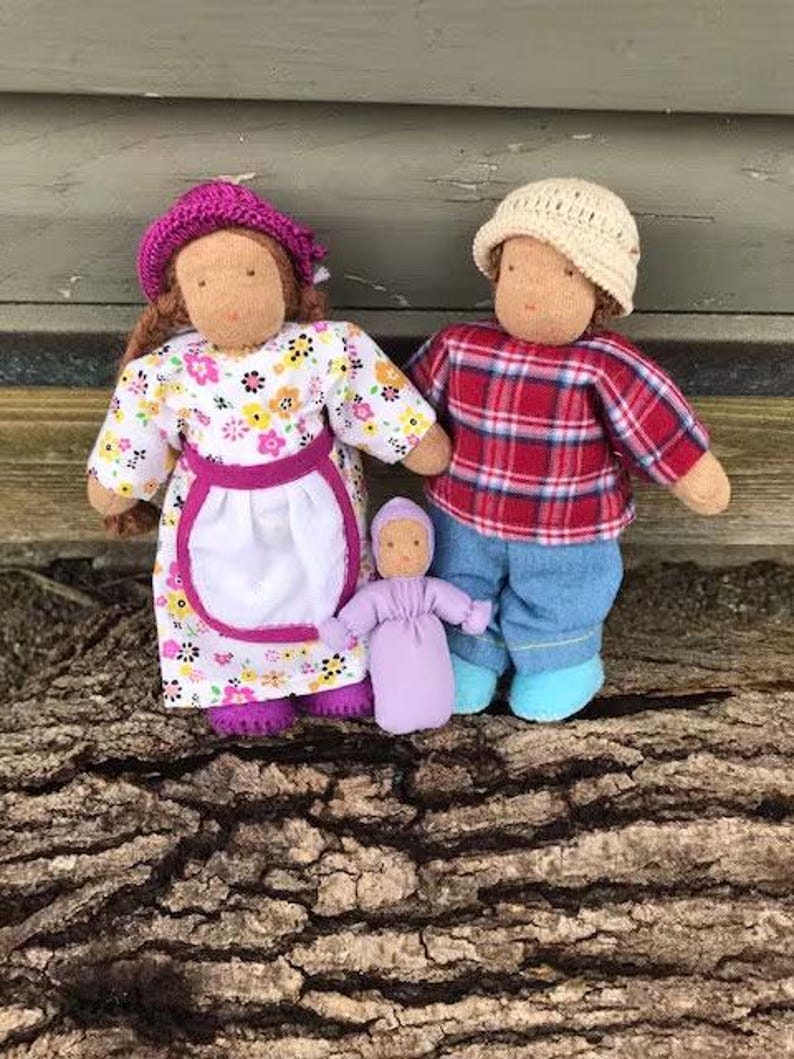 Waldorf Dollhouse Family Dolls - Set of 3 - Etsy