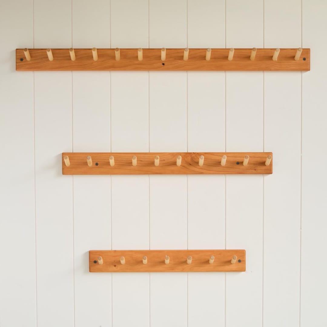 Cherry Wood Simple Coat Racks - 18, 24, or 33.5 Inches - Etsy