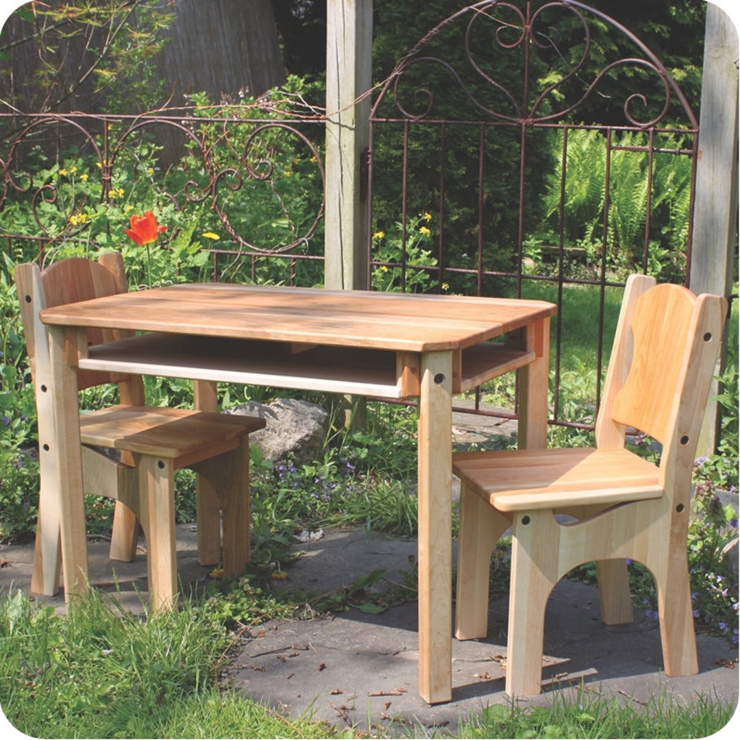 Children's Hardwood Farmhouse Table, Table With Chairs, or Farmhouse ...